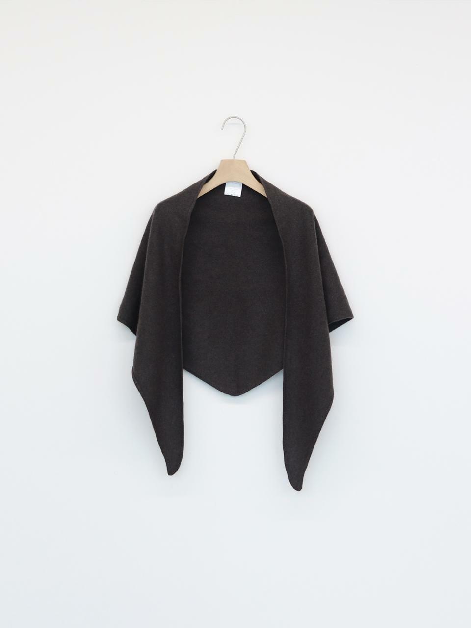 WOOL DRAPE SHAWL (MELANGE BROWN) - 하고(HAGO)