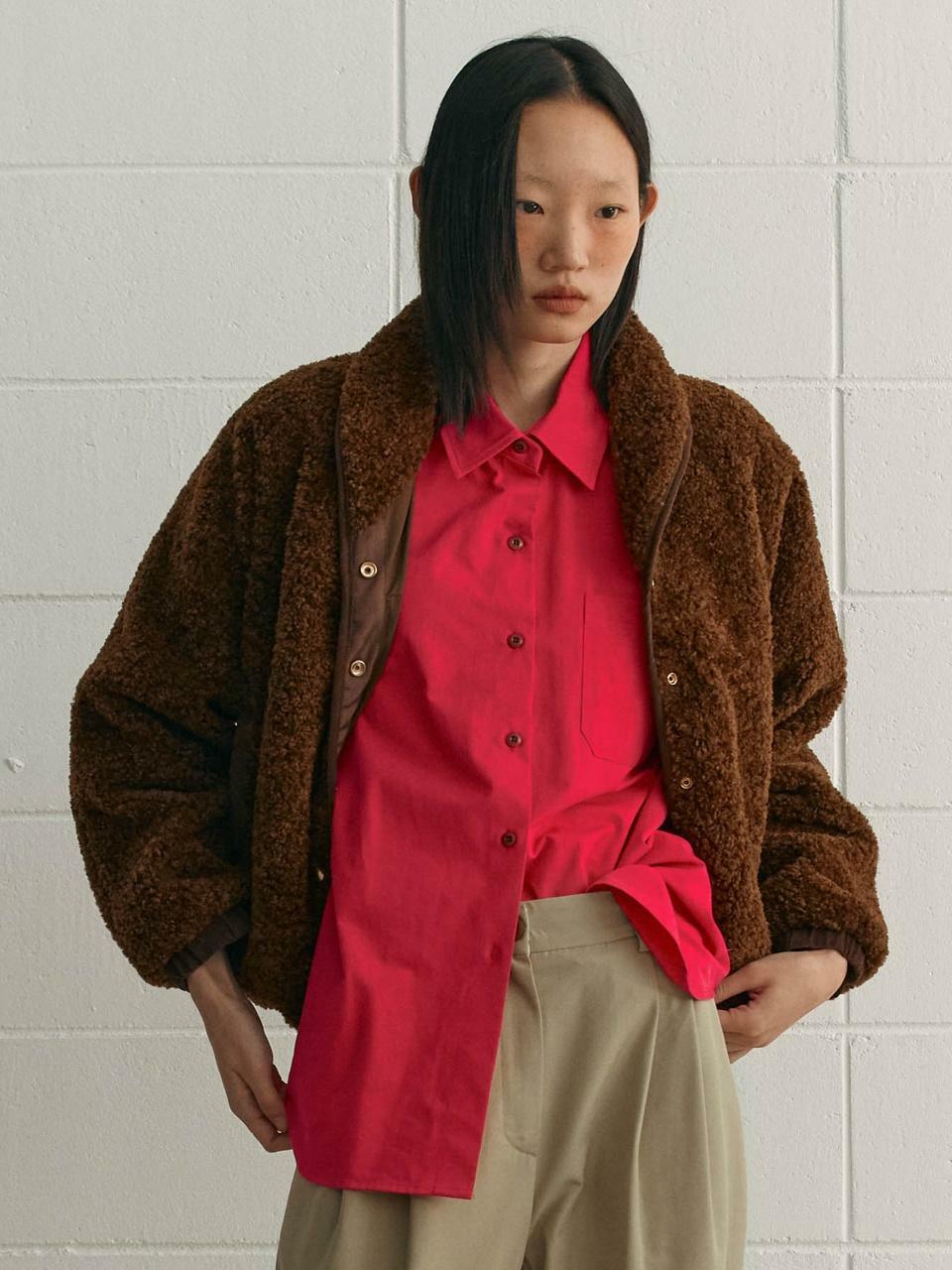 Poplin Logo Shirts (Vintage Red) - 하고