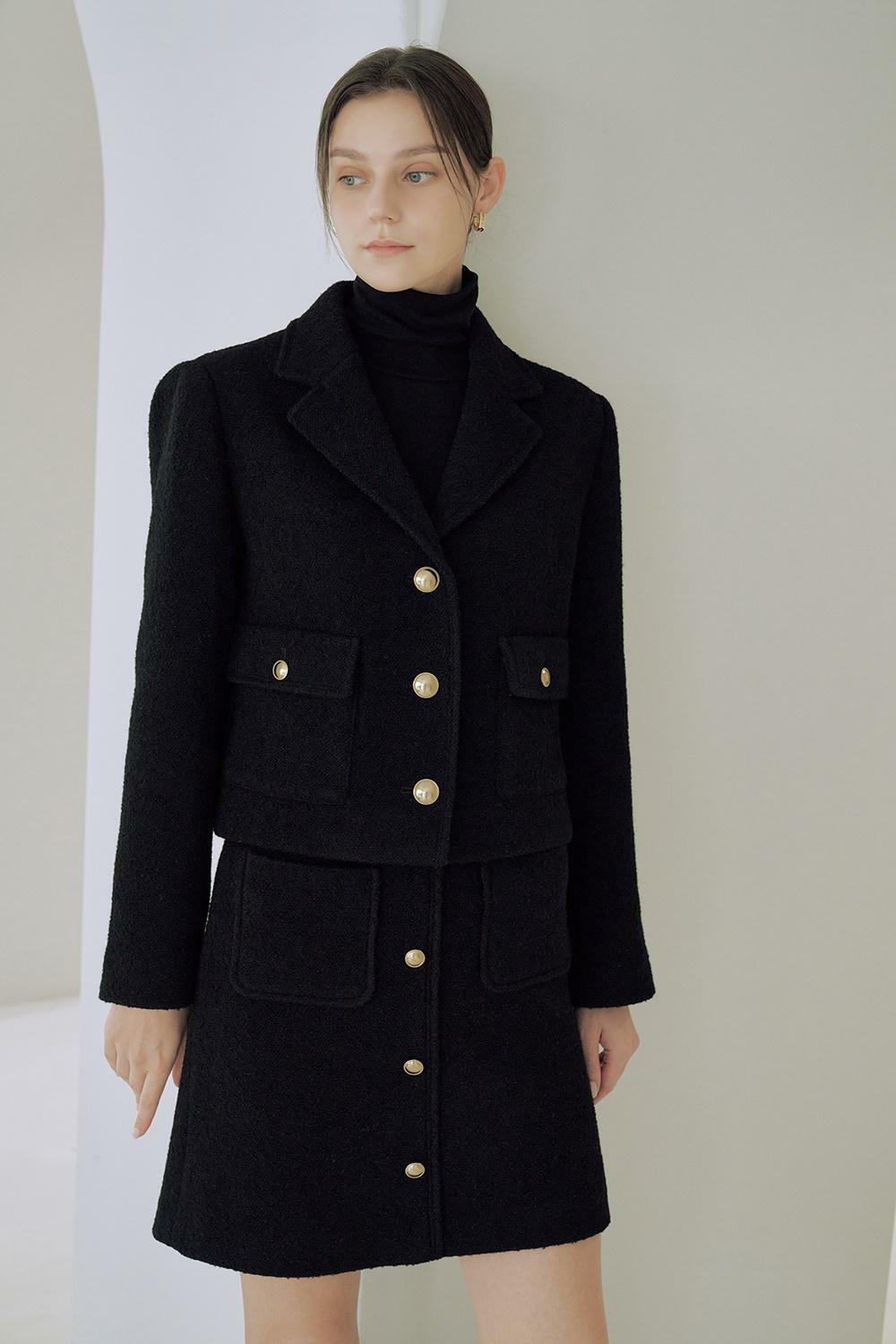 THREE BUTTON POCKET JACKET - Black - HAGO(하고)