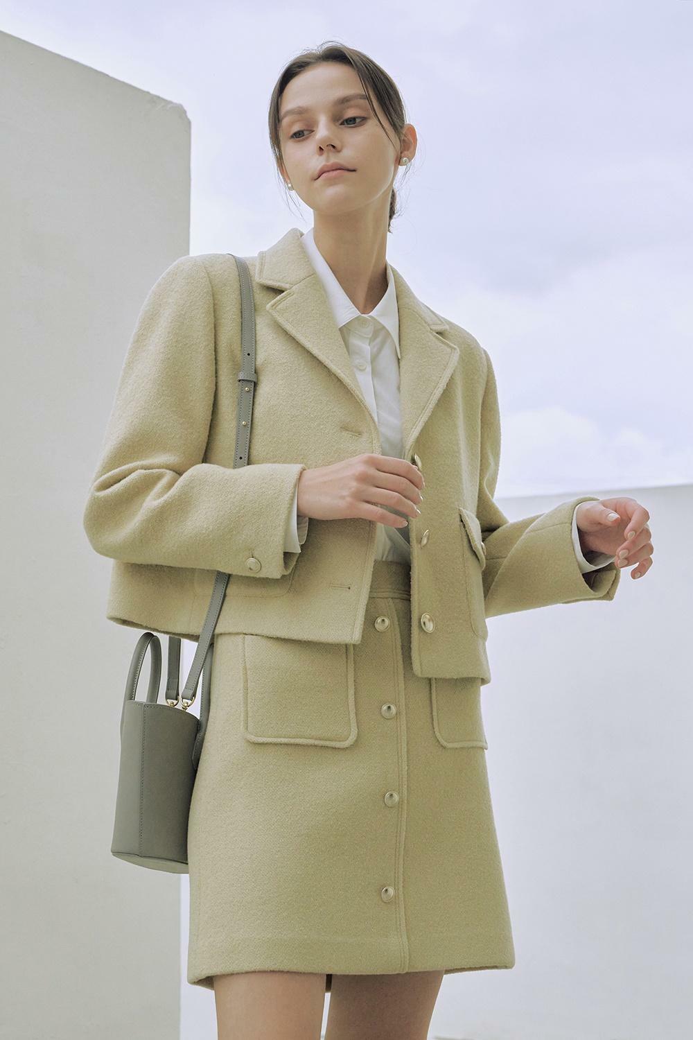 THREE BUTTON POCKET JACKET - Beige - HAGO(하고)