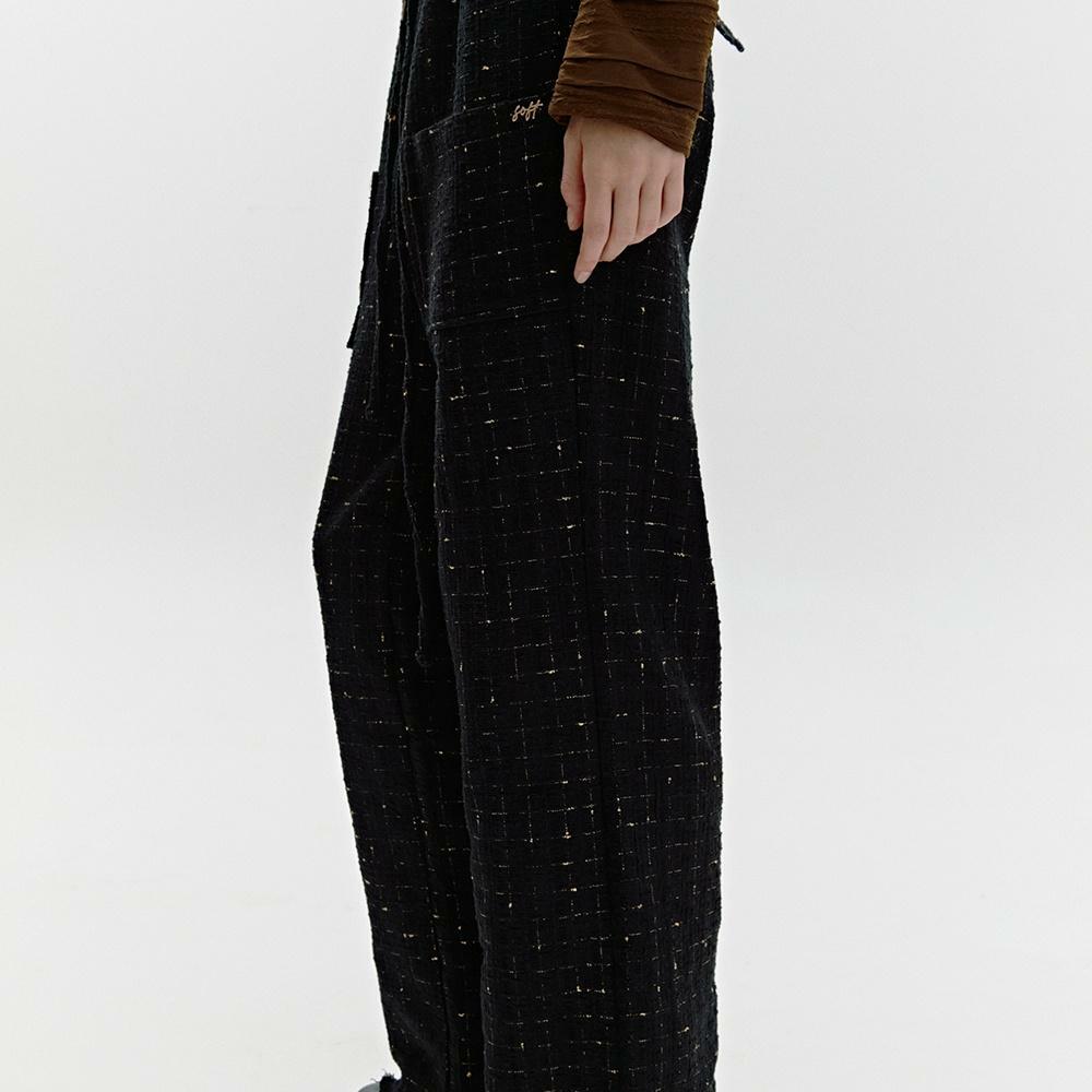 GLOW STRING TWEED PANTS [BLACK] - HAGO(하고)