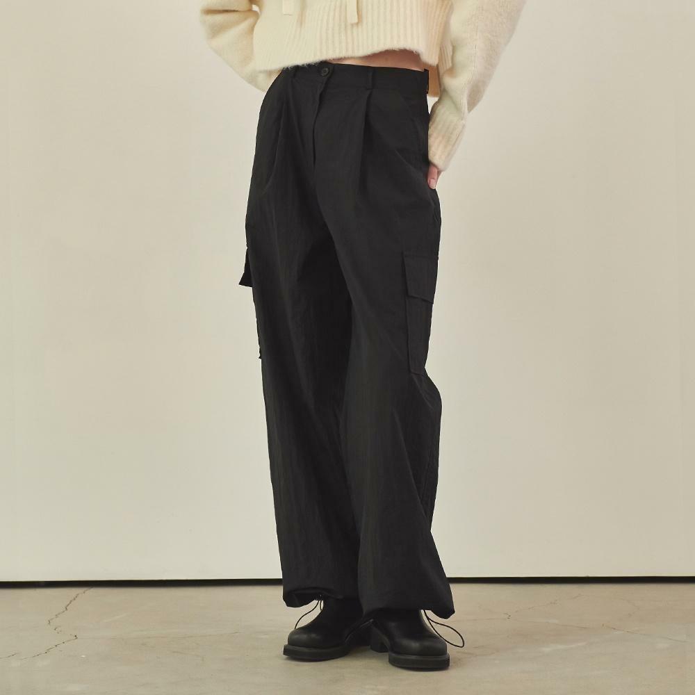 Cargo Pocket String Pants BLACK - HAGO(하고)