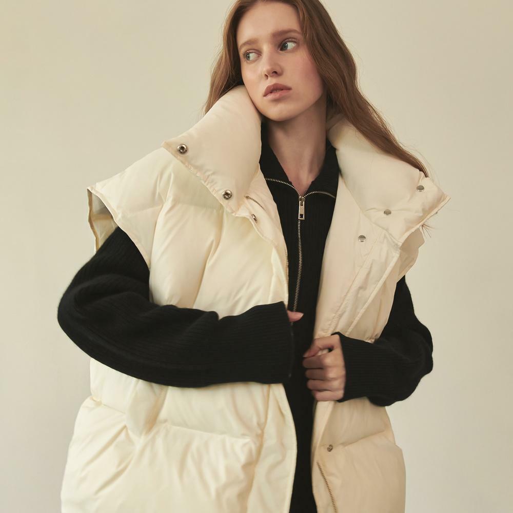 RR DUCK DOWN PADDING VEST IVORY - HAGO(하고)
