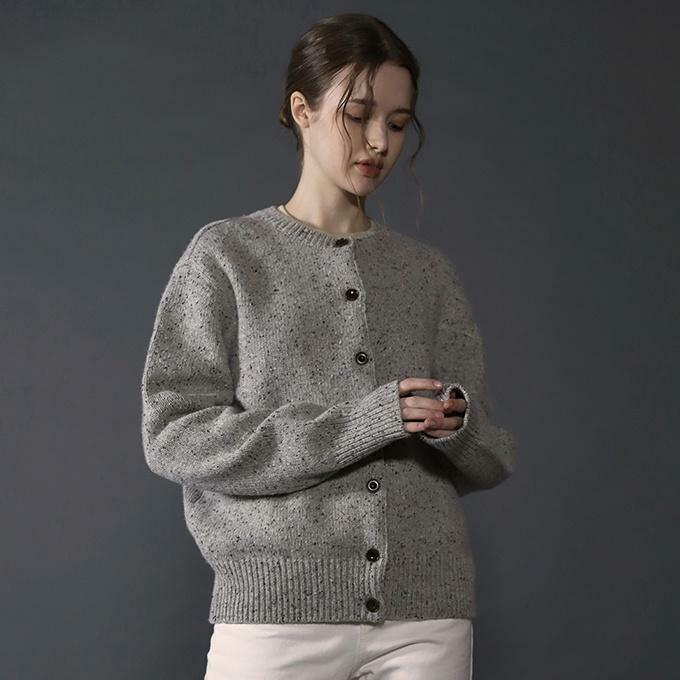 bailey lambswool cardigan_grey - HAGO(하고)