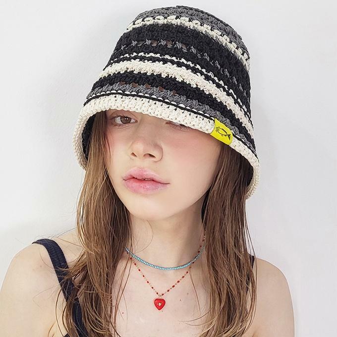 PAPER YARN BUCKET HAT_GRAY - HAGO(하고)