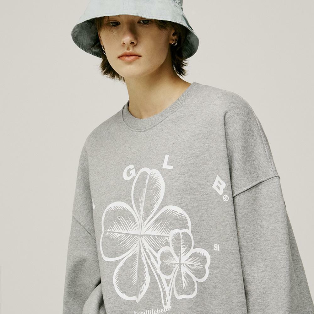 CLOVER SIGNATURE SWEATSHIRTS (MELANGEGREY) - HAGO(하고)