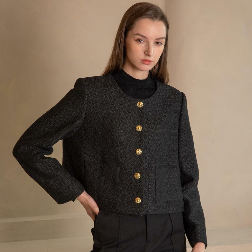 WED Classic buttoned tweed jacket - HAGO(하고)