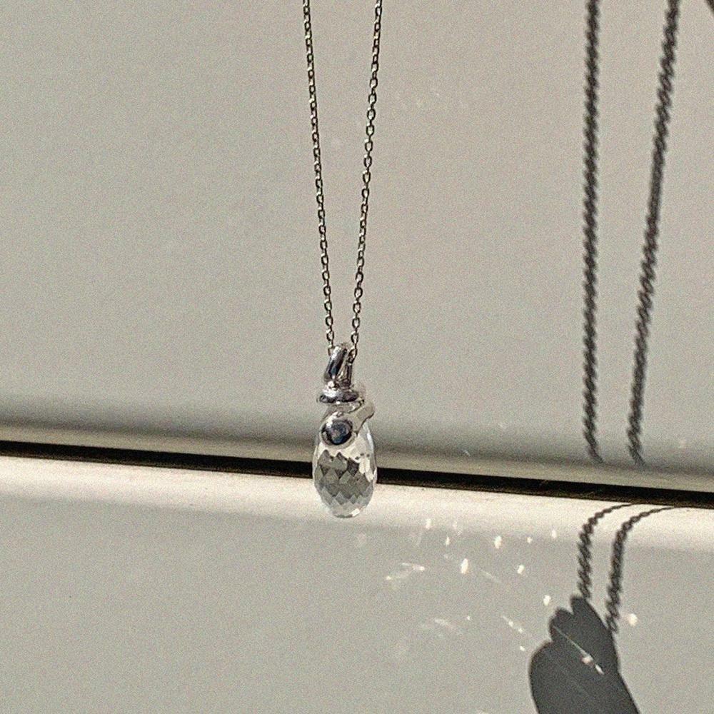 Rock crystal drop Necklace 크리스탈 - 하고