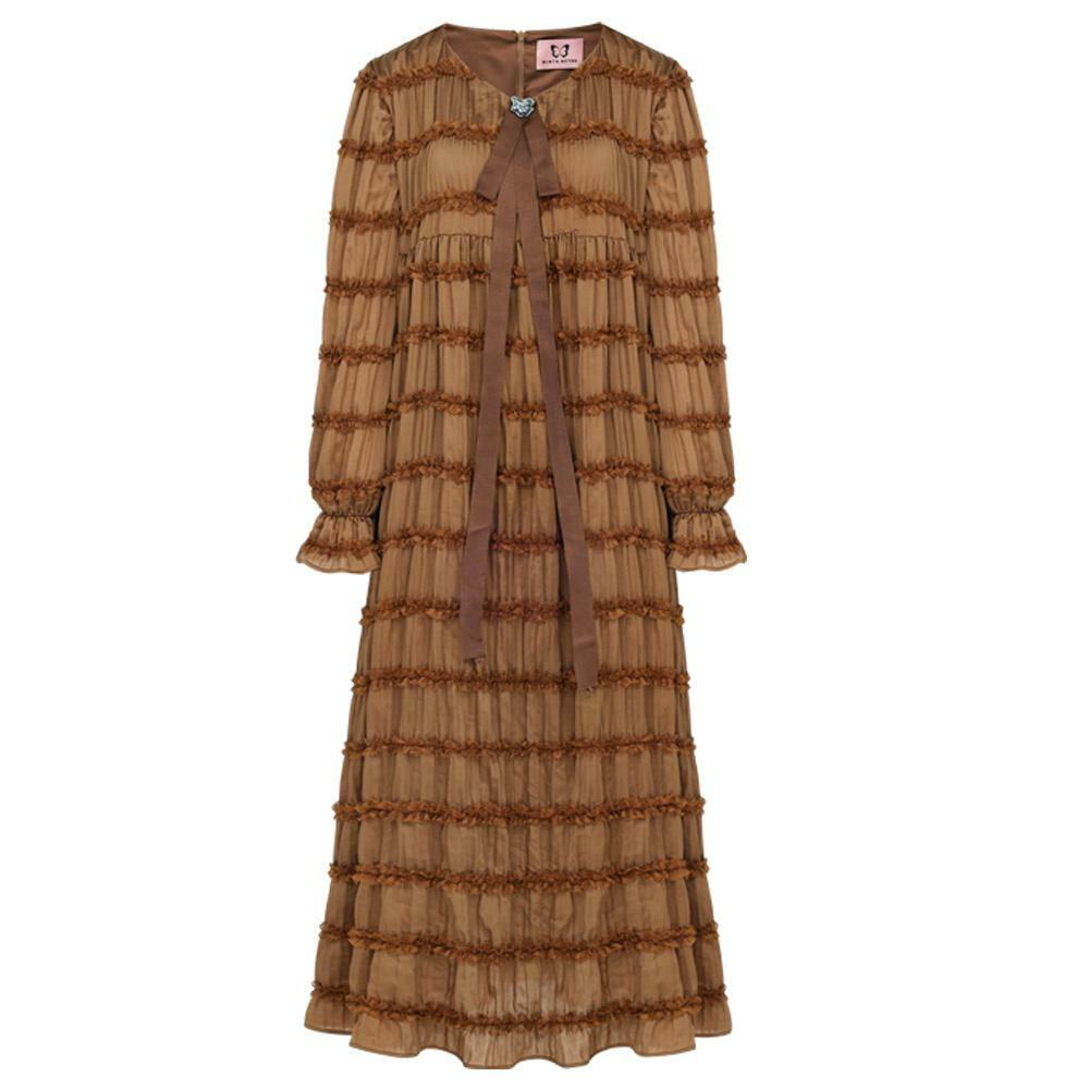 Emily Maple Brown Long Dress - 하고