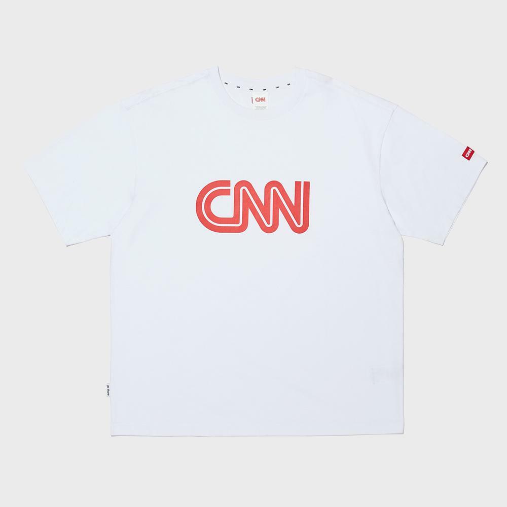 CNN 베이직 빅로고 티셔츠 화이트 CA22OTS201WHT - 하고