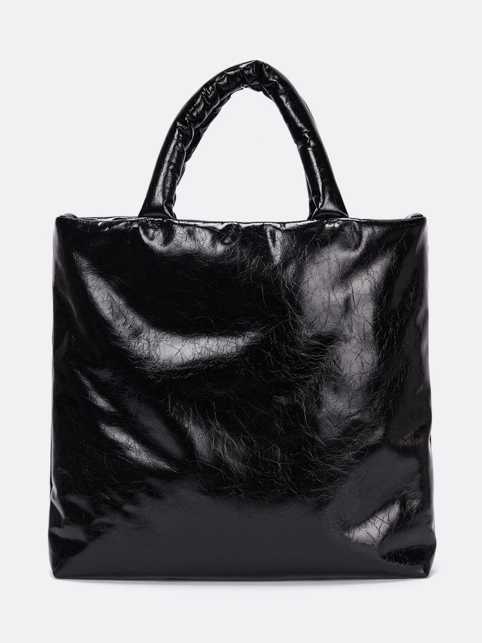 CREASE LEATHER PADDED BIG BAG - HAGO(하고)