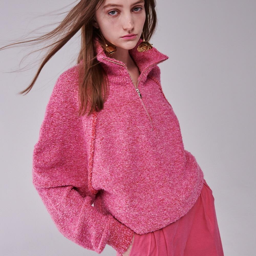 CENTAUR BECCA JIPUP PULLOVER_PINK - HAGO(하고)