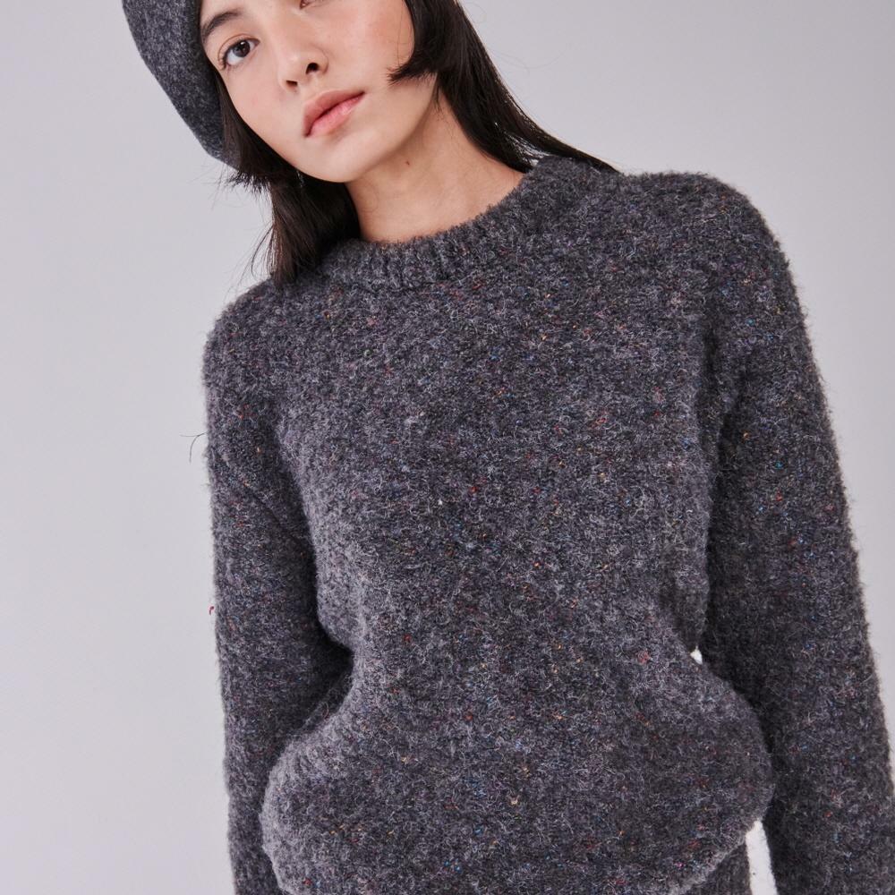 CENTAUR RAINBOW WOOL KNIT PULLOVER_BLACK - 하고(HAGO)