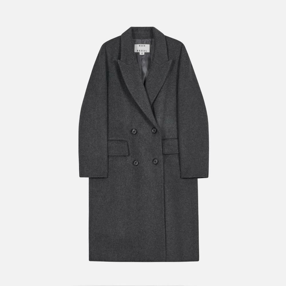 Wool Double Coat Gray - HAGO(하고)