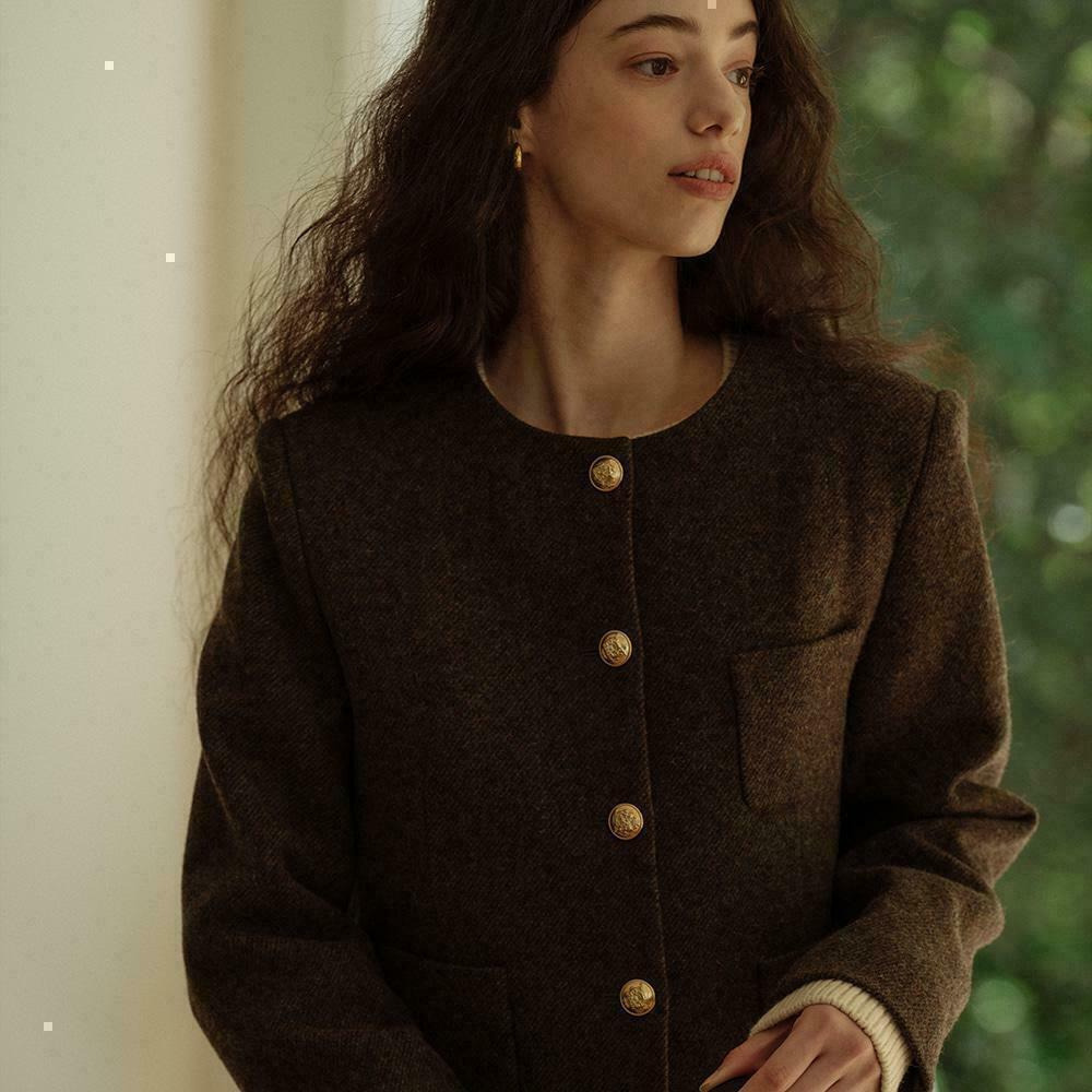 Stella wool jacket_Khaki brown - 하고(HAGO)