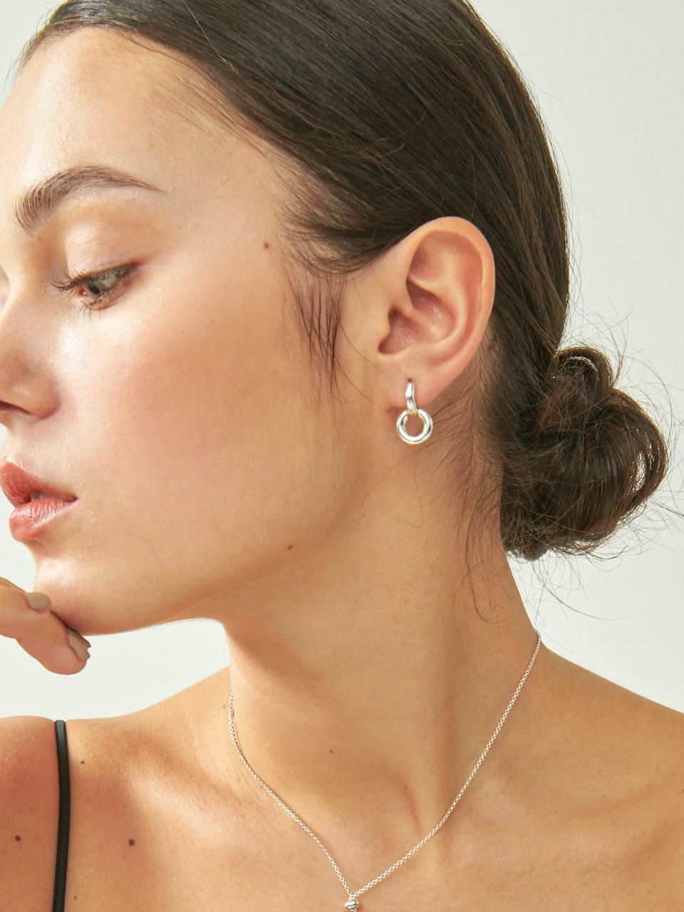 Endless Silver Earring Ie299 [Silver] - HAGO(하고)