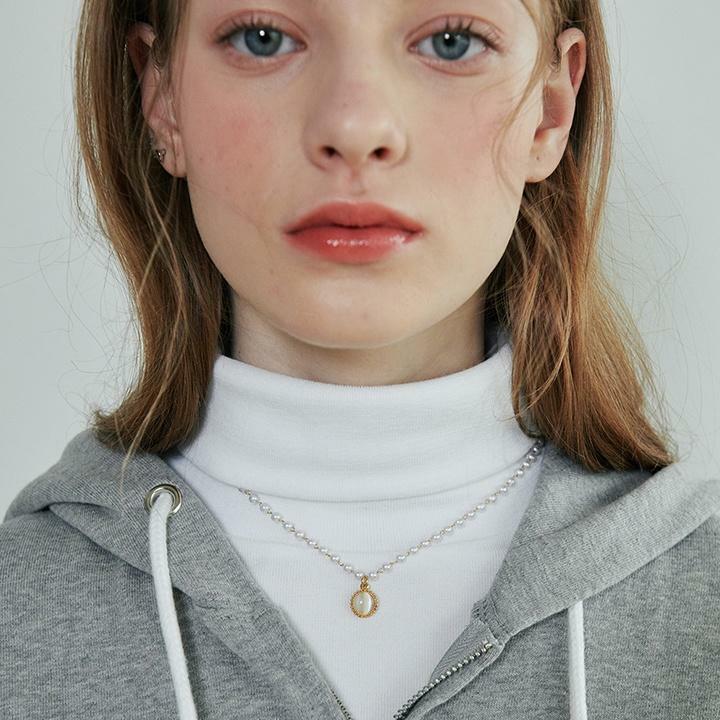 Circle Pendant Necklace - GOLD - HAGO(하고)