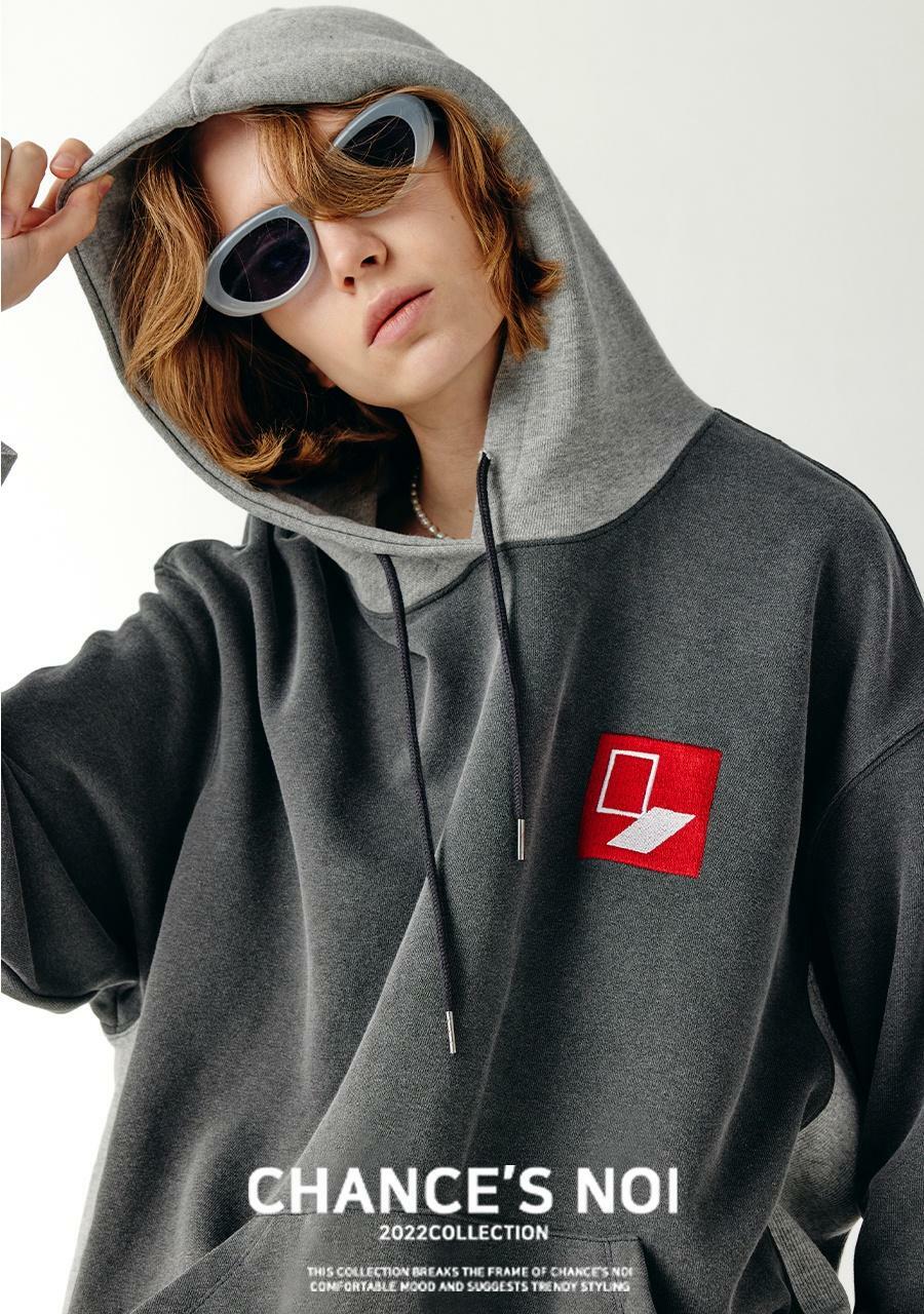 [미드나잇쇼핑]Door`Box Sweat Hoody (Mix-Chacoal) - 하고