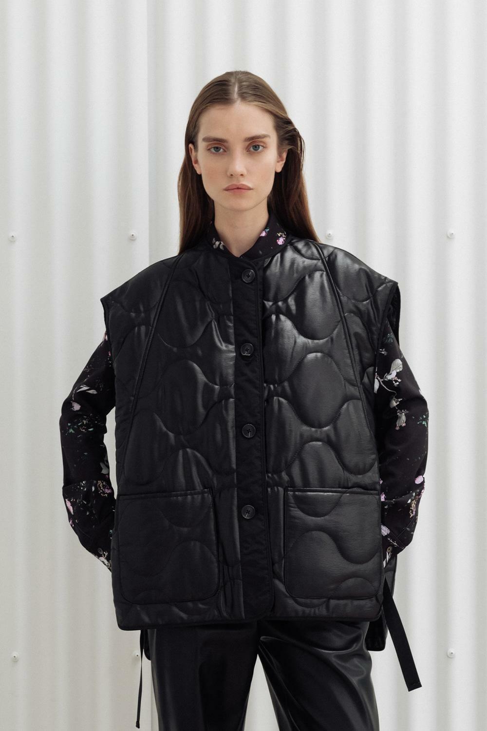 Padding vest_black - HAGO(하고)