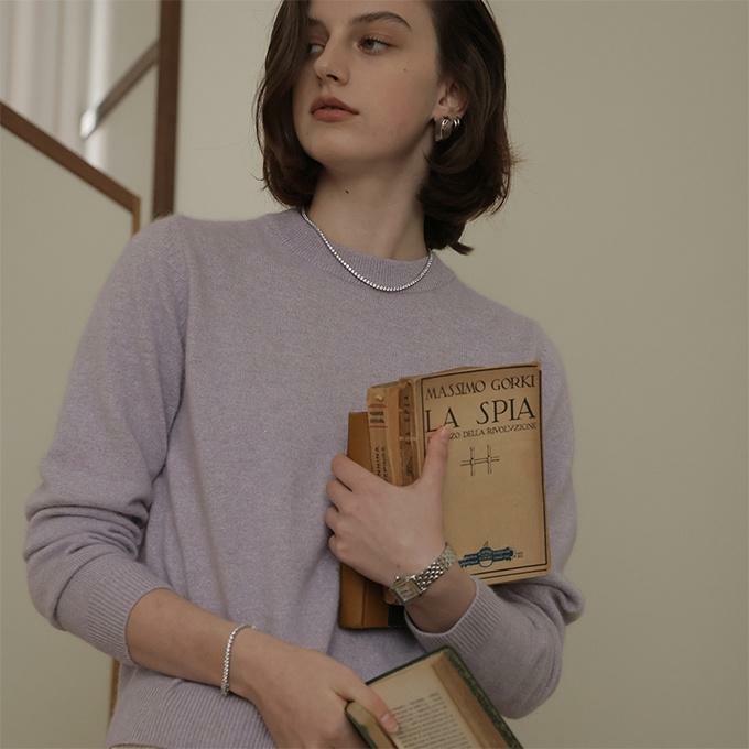 Jane Raccoon Glittering Knit_Lavender - HAGO(하고)