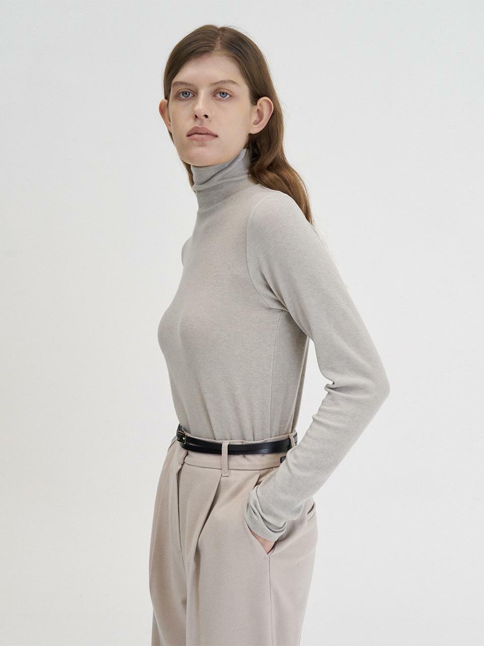 CO BASIC WOOL POLA T_OATMEAL - HAGO(하고)