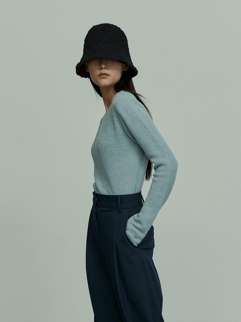 FAUX SHEARLING BELL HAT BLACK - HAGO(하고)