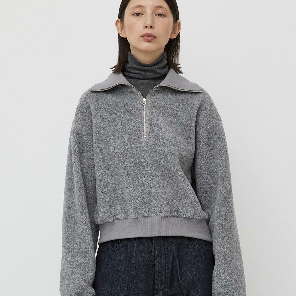 SEARING COLLAR SWEATSHIRTS - GRAY - HAGO(하고)