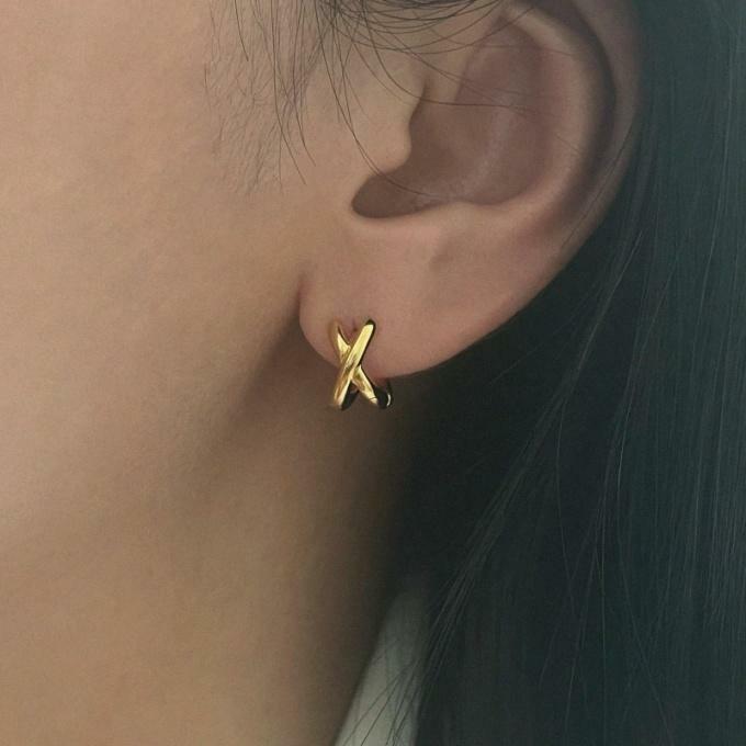 silver925 X earring - HAGO(하고)