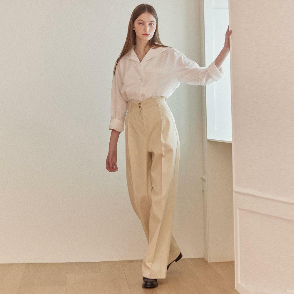 Two-buttons loose-fit pants 2 Color - 하고(HAGO)