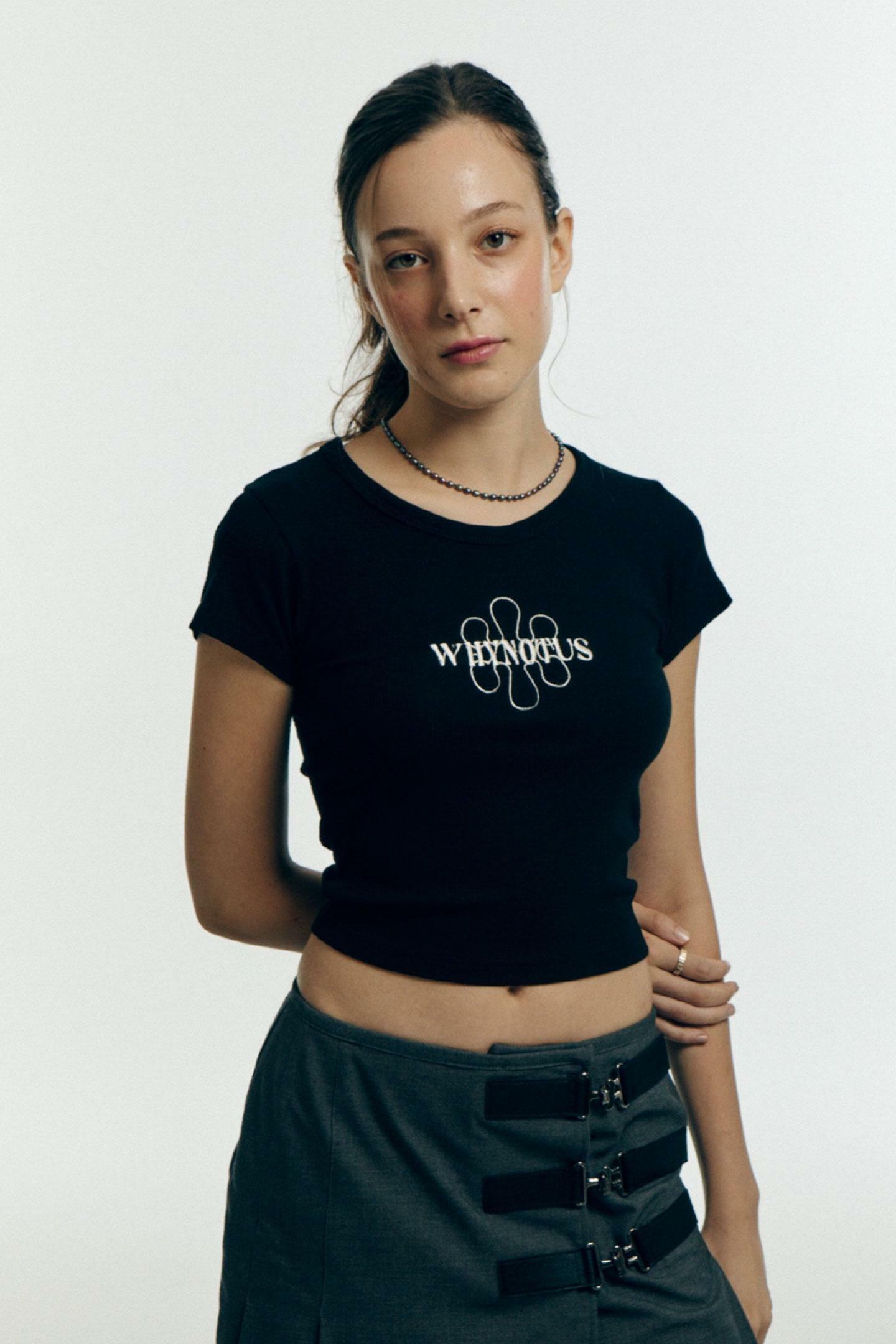 baby rib tee - black - HAGO(하고)