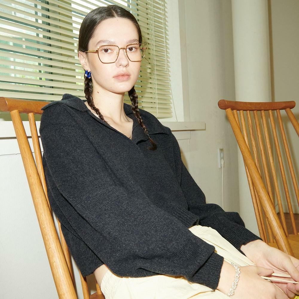 CROP PULLOVER KNIT / BLACK - HAGO(하고)