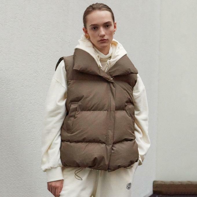 PUFFER PADDING VEST_BROWN - HAGO(하고)
