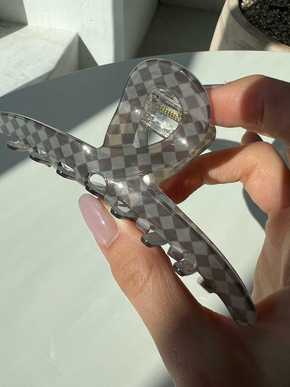 Silver grey hair-clip (spiral) - HAGO(하고)