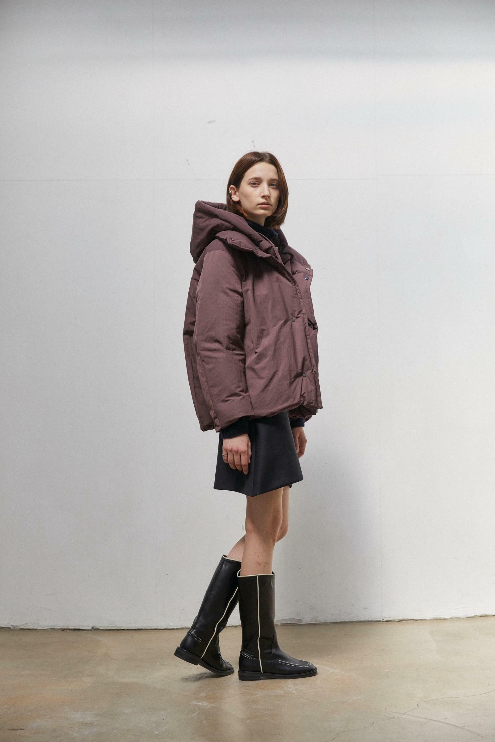 ZEUS_GOOSE DOWN REVERSIBLE COAT_MIDDLE PURPLE - 하고(HAGO)