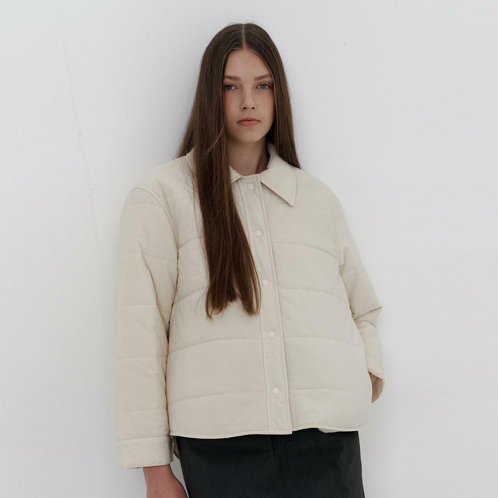 recycle padding jacket-ivory - HAGO(하고)