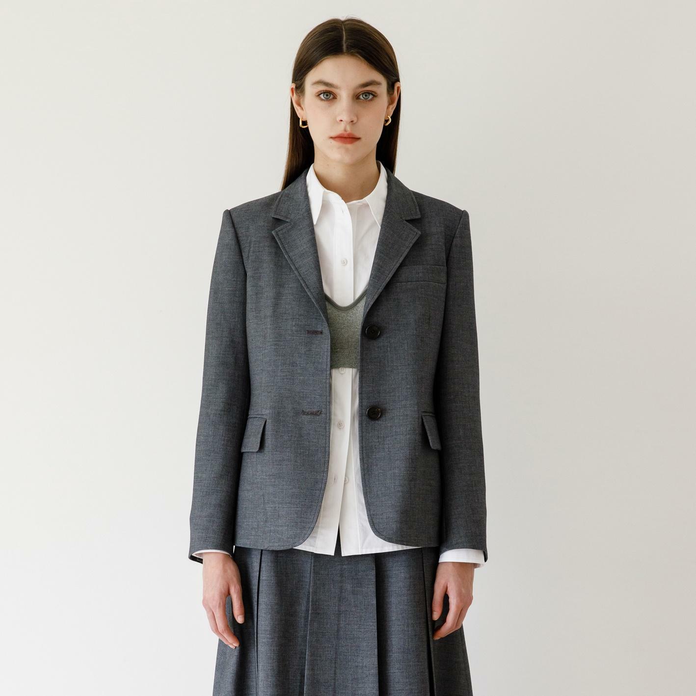 single two-button basic jacket - HAGO(하고)