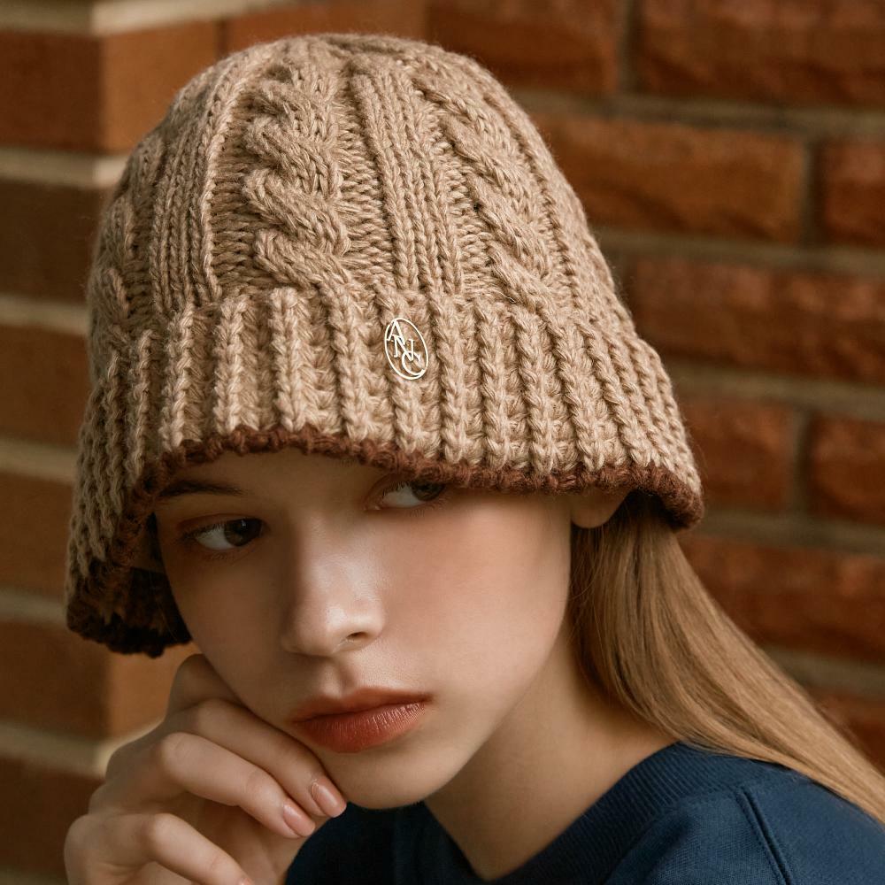ANC WOOL TWISTED BUCKET HAT_BEIGE - 하고