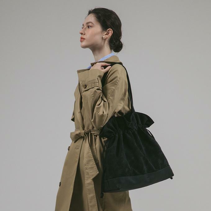 LISSE DRAWSTRING BAG_Black - HAGO(하고)