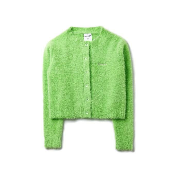 ROUND NECK CARDIGAN NEON GREEN(FOR WOMEN) - HAGO(하고)