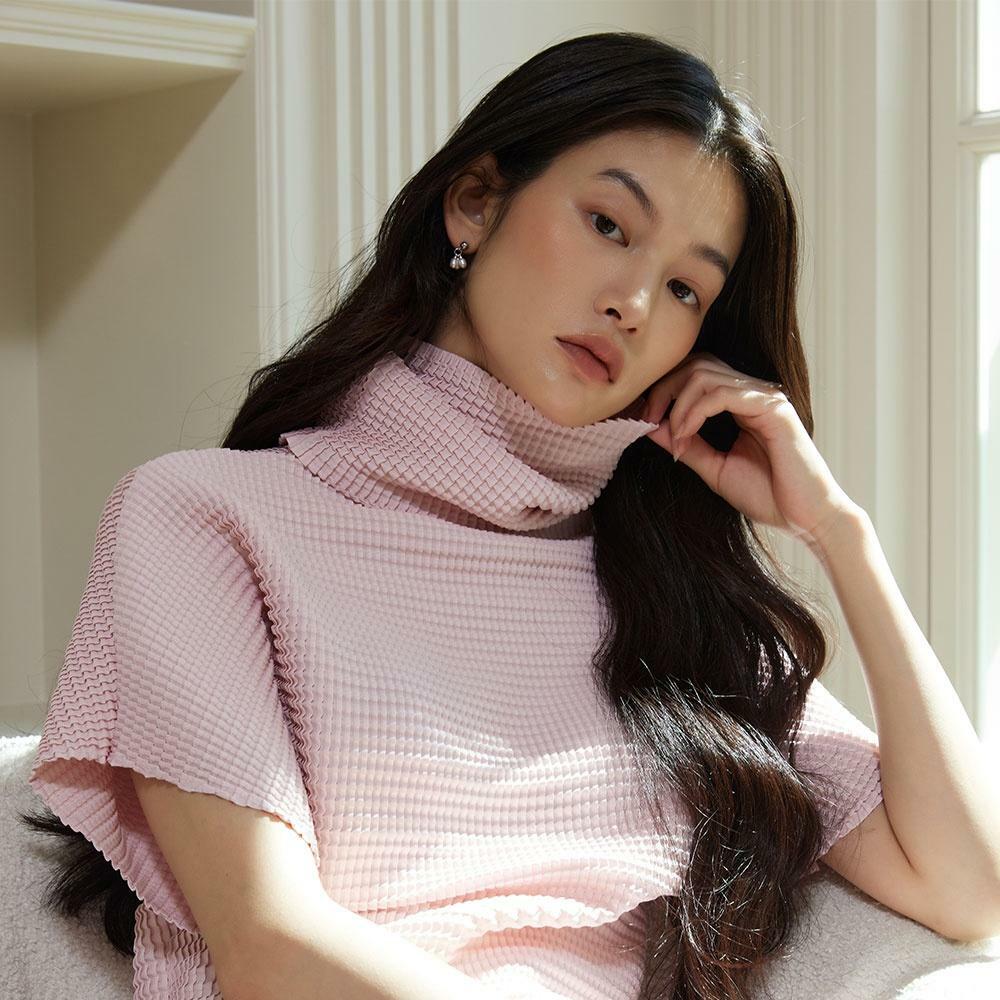 [WOMEN] 22FW CORN PLISSE WARMER (PINK) - 하고