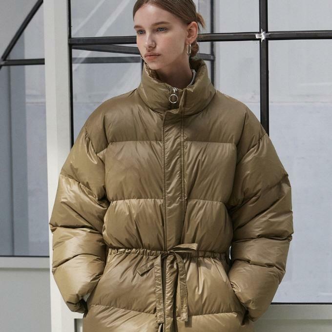 DUCK DOWN WAIST MINIMAL PADDING_BROWN BEIGE - 하고