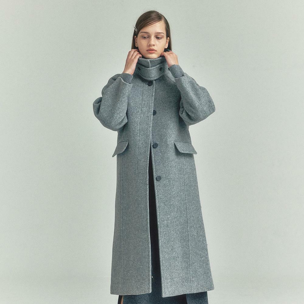 Wool Balmacan Coat_GREY - HAGO(하고)