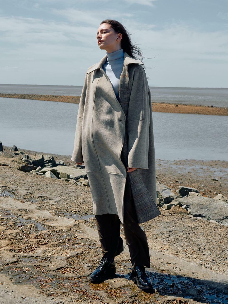Poleto Coat_GRAY BEIGE - HAGO(하고)