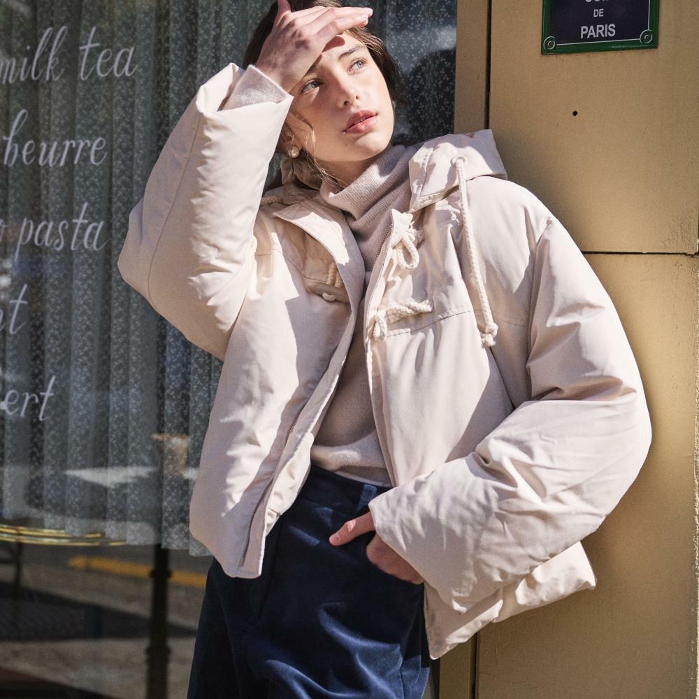 DUFFLE SHORT DOWN PADDING_ECRU - HAGO(하고)