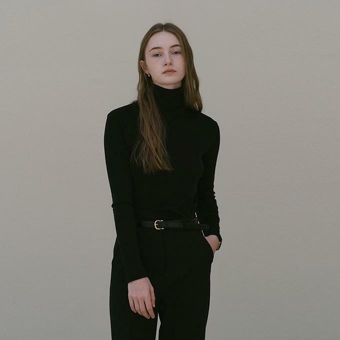 Basic span pola Top - Black - HAGO(하고)