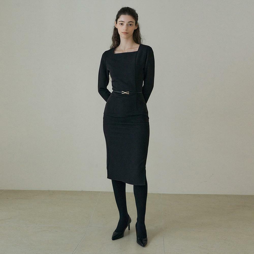 DRO BELTED SIDE SLIT OPS BLACK - HAGO(하고)