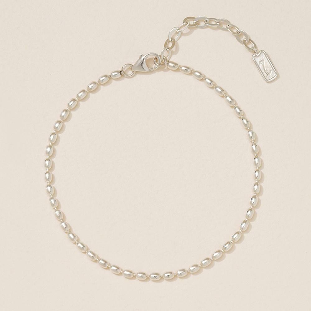 마나에트 Slim Oval Shaped Ball B_Silver - HAGO(하고)