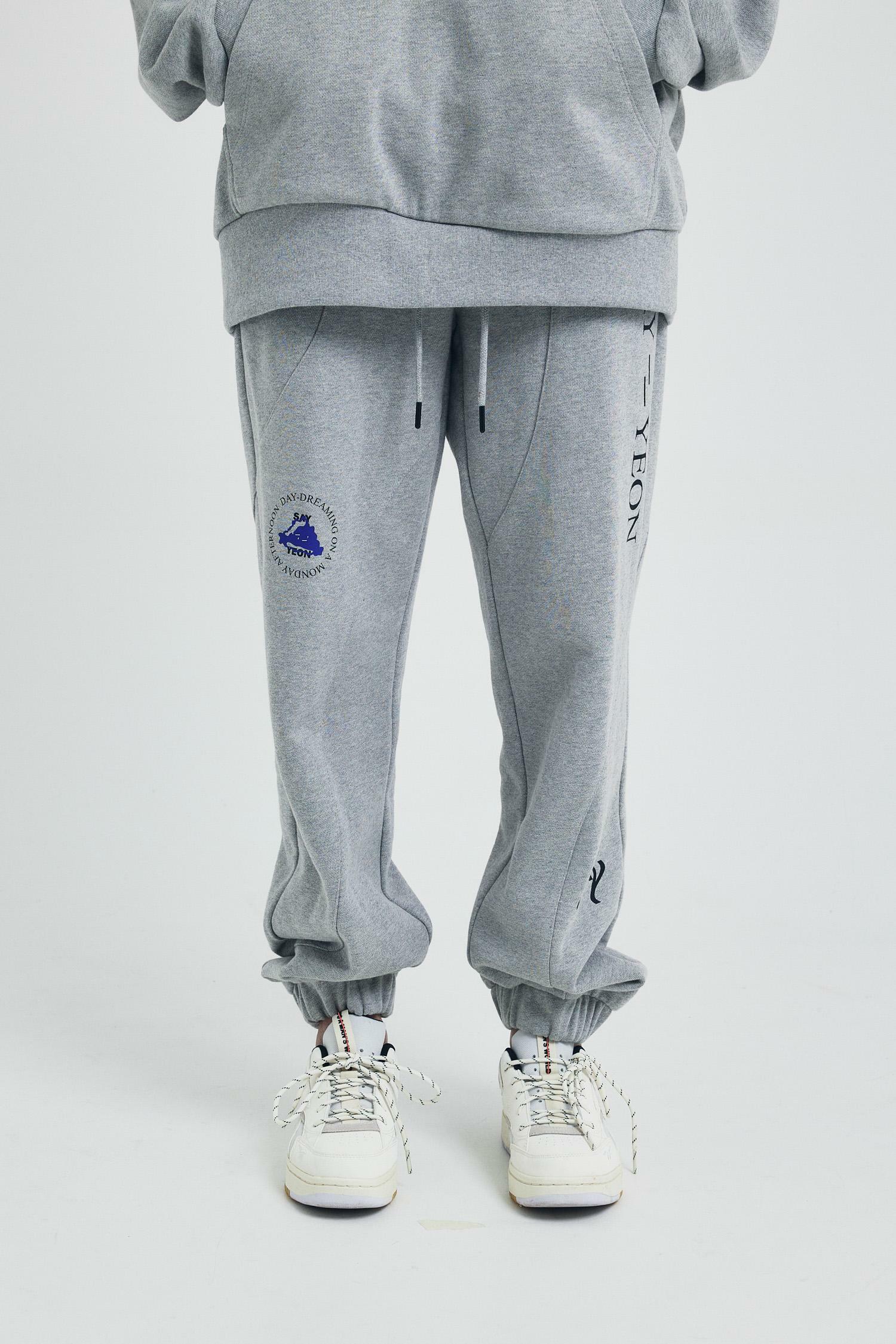[FW22] Wave Logo Sweatpants Gray - HAGO(하고)