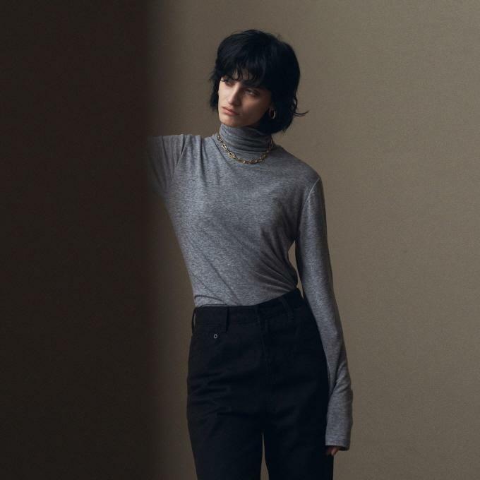 Basic Soft Wool TurtleNeck T-Shirts (Gray) - HAGO(하고)
