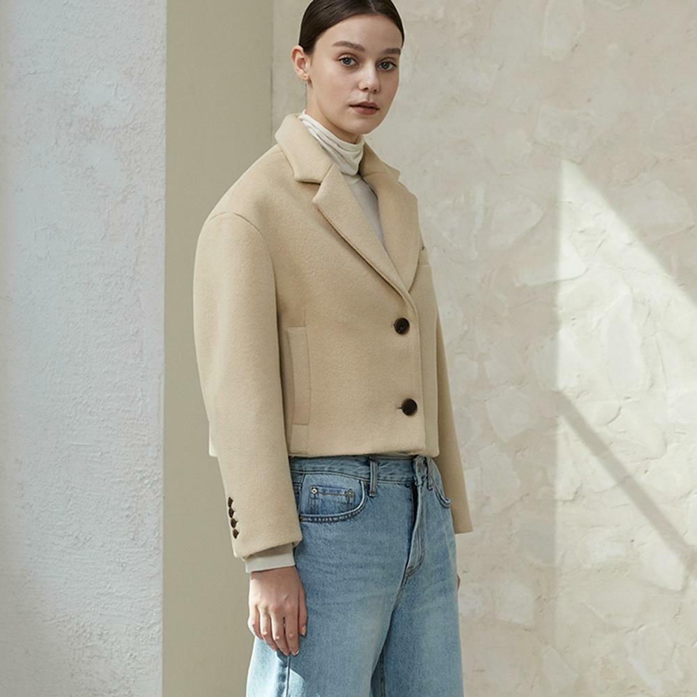 OVER DROP COAT (BEIGE) - 하고